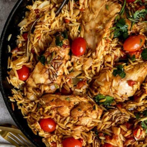 Chicken And Orzo Skillet