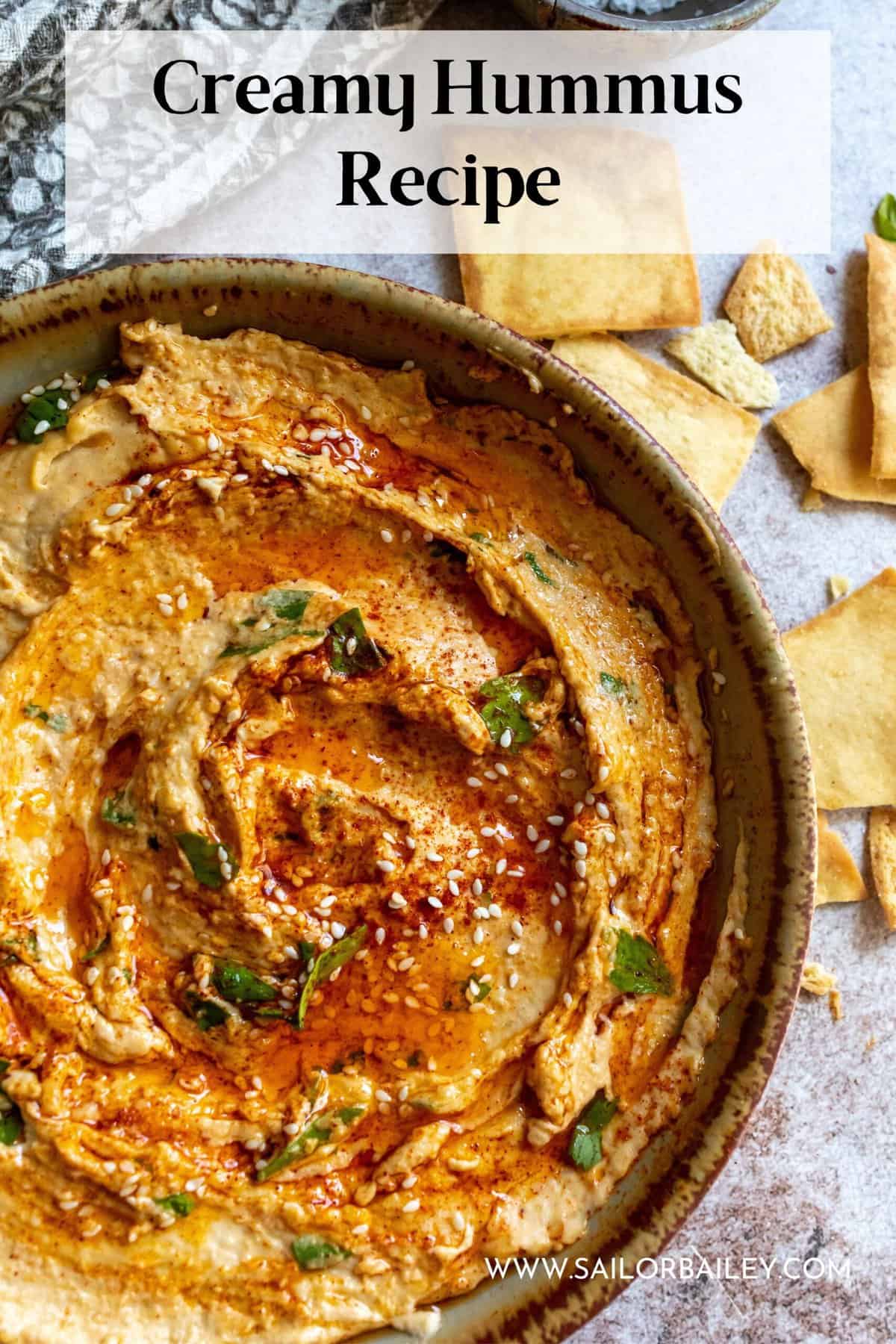 Creamy Hummus Recipe