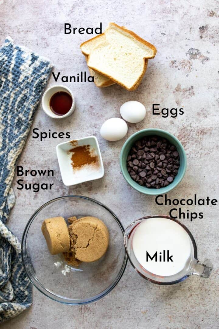 Chocolate Chip Bread Pudding