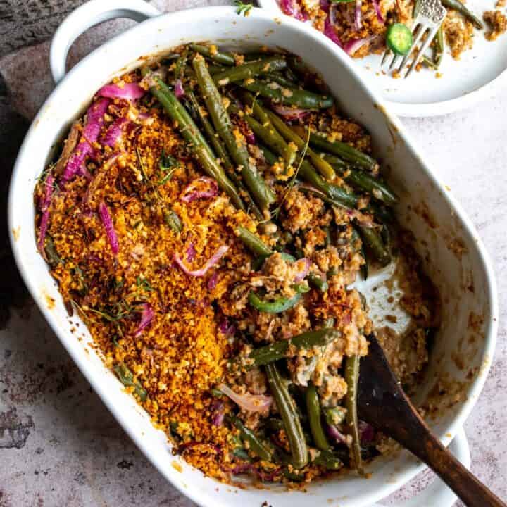 Healthy Green Bean Casserole Recipe - Sailor Bailey