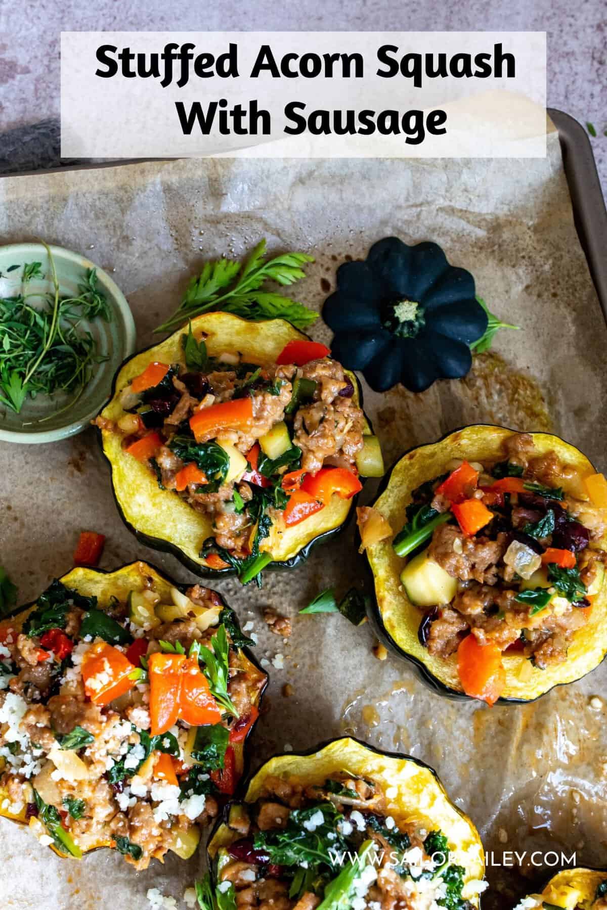 Sausage Stuffed Acorn Squash