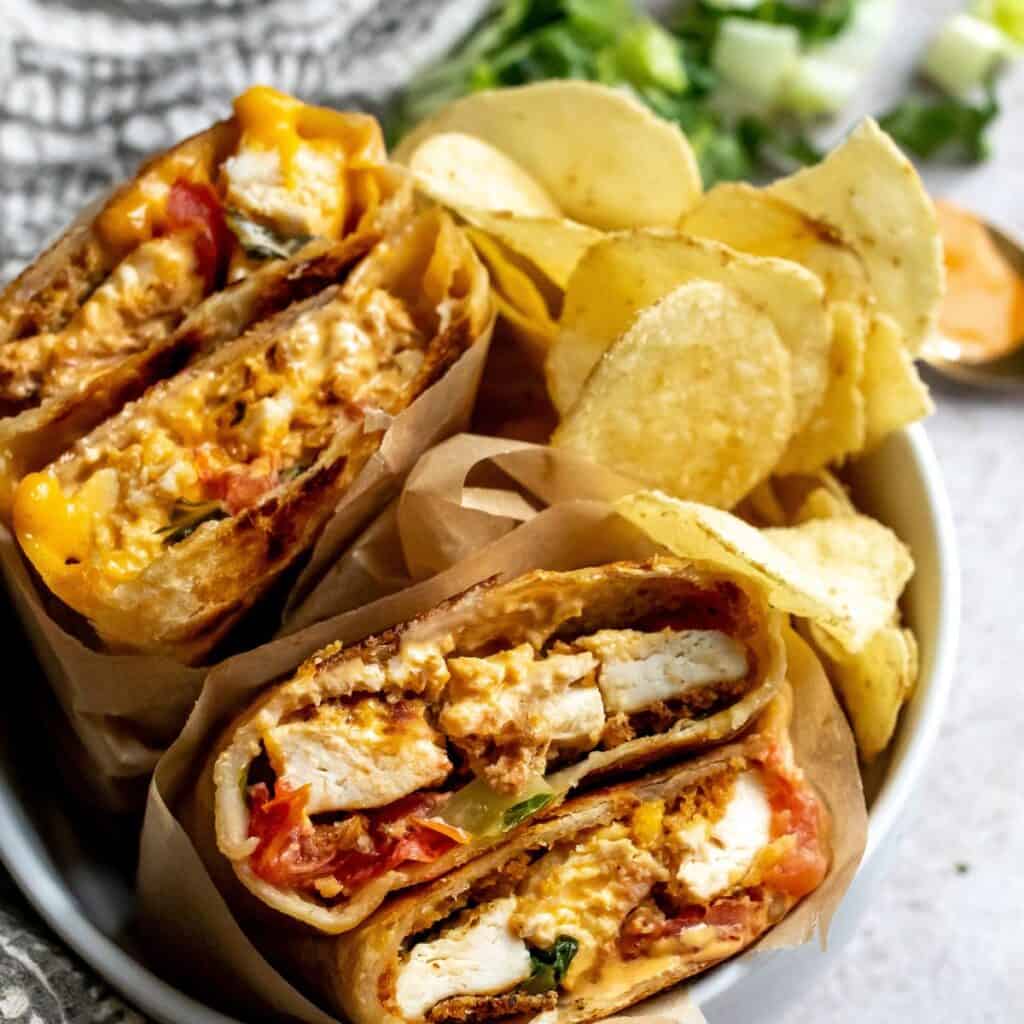 crispy chicken wrap