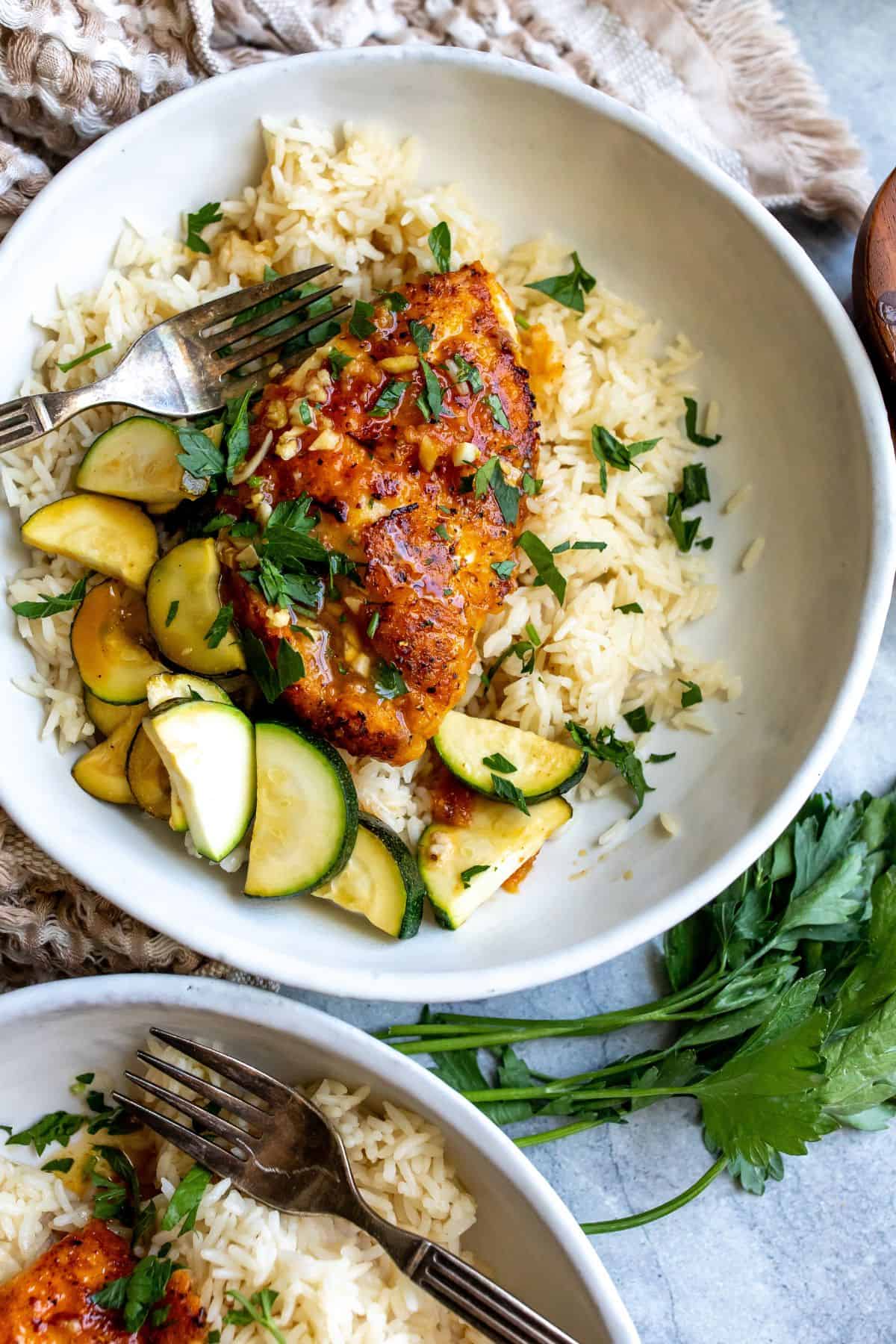 Honey Garlic Lemon Chicken - Sailor Bailey