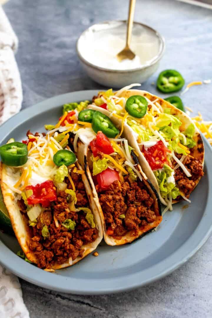 Ground Beef Soft Tacos - Sailor Bailey