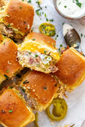 Chicken Bacon Ranch Sliders - Sailor Bailey