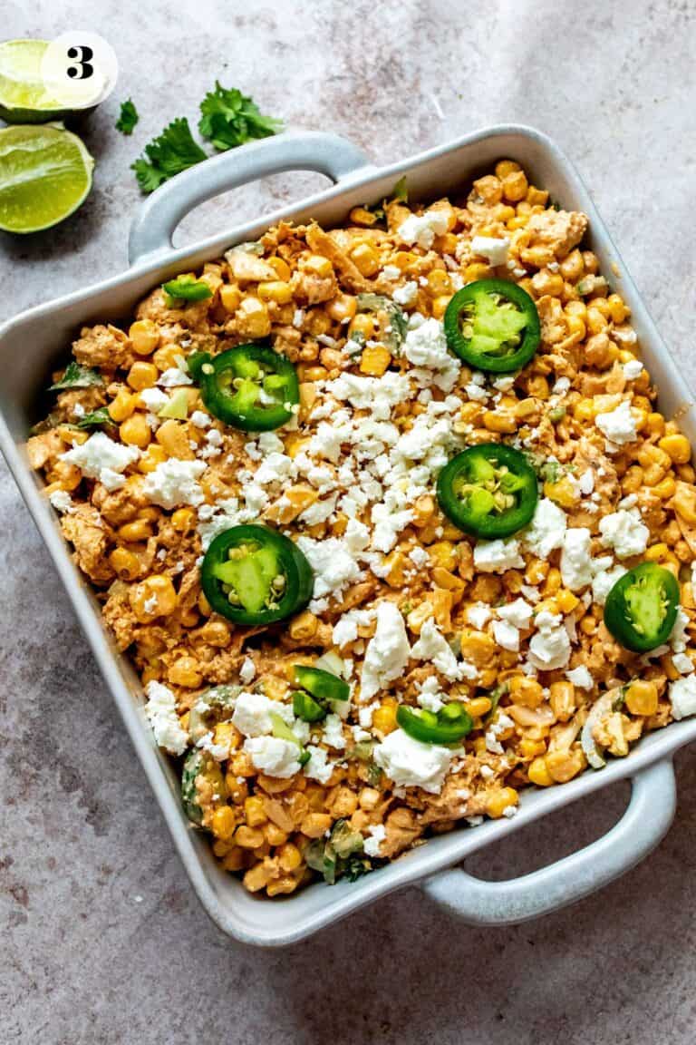 Mexican Street Corn Casserole - Sailor Bailey
