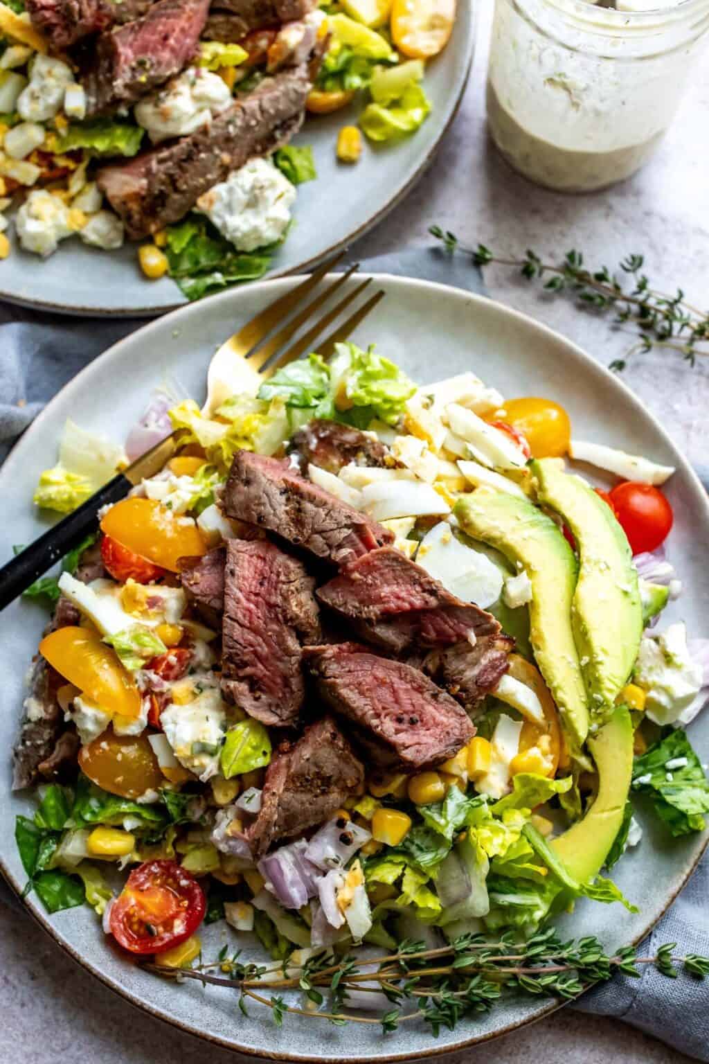 Steak Salad Recipe (Steak House Style) - Sailor Bailey