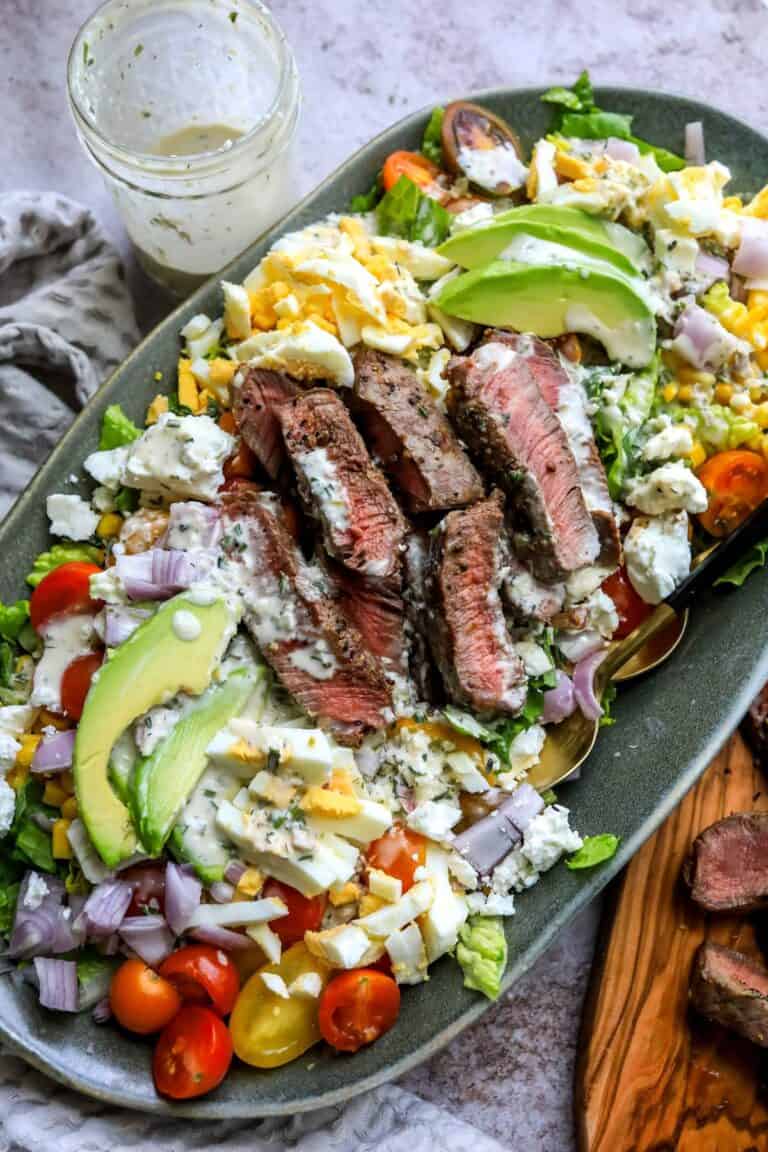 Steak Salad Recipe (Steak House Style) - Sailor Bailey
