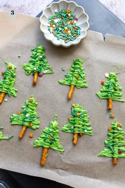 Pretzel Christmas Trees - Sailor Bailey