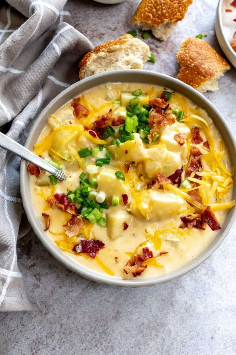 Loaded Cheesy Potato Soup - Sailor Bailey