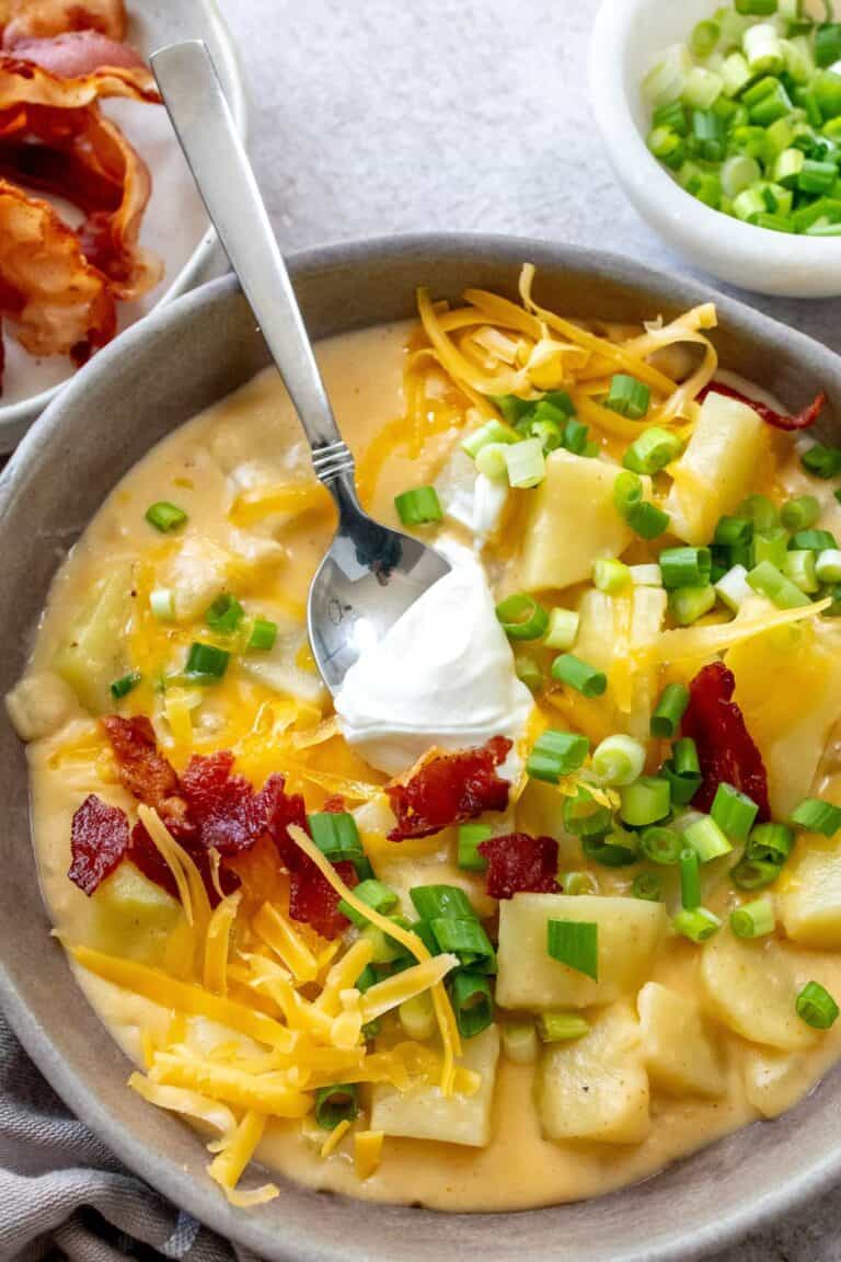 Loaded Cheesy Potato Soup - Sailor Bailey