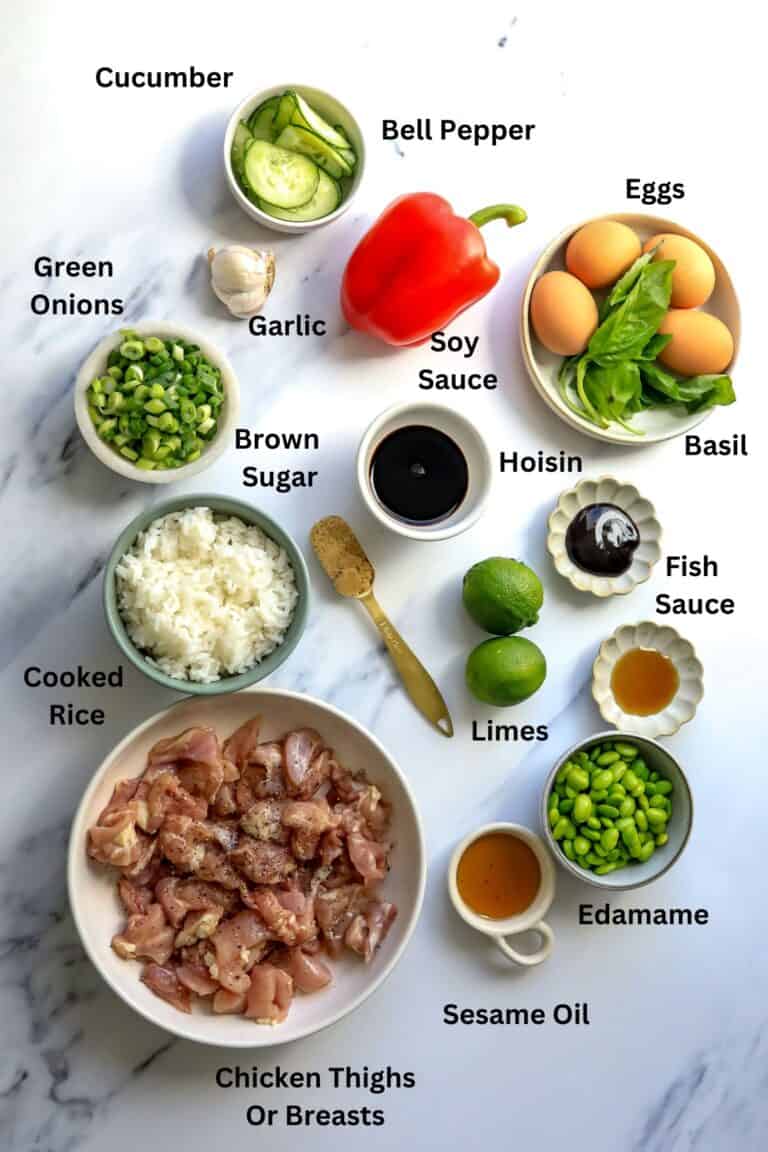 Thai Basil Fried Rice {With Savory Chicken}- Sailor Bailey