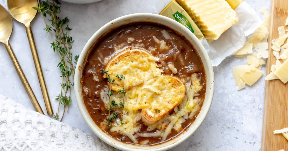 Healthy French Onion Soup {Easy & Delicious} - Sailor Bailey