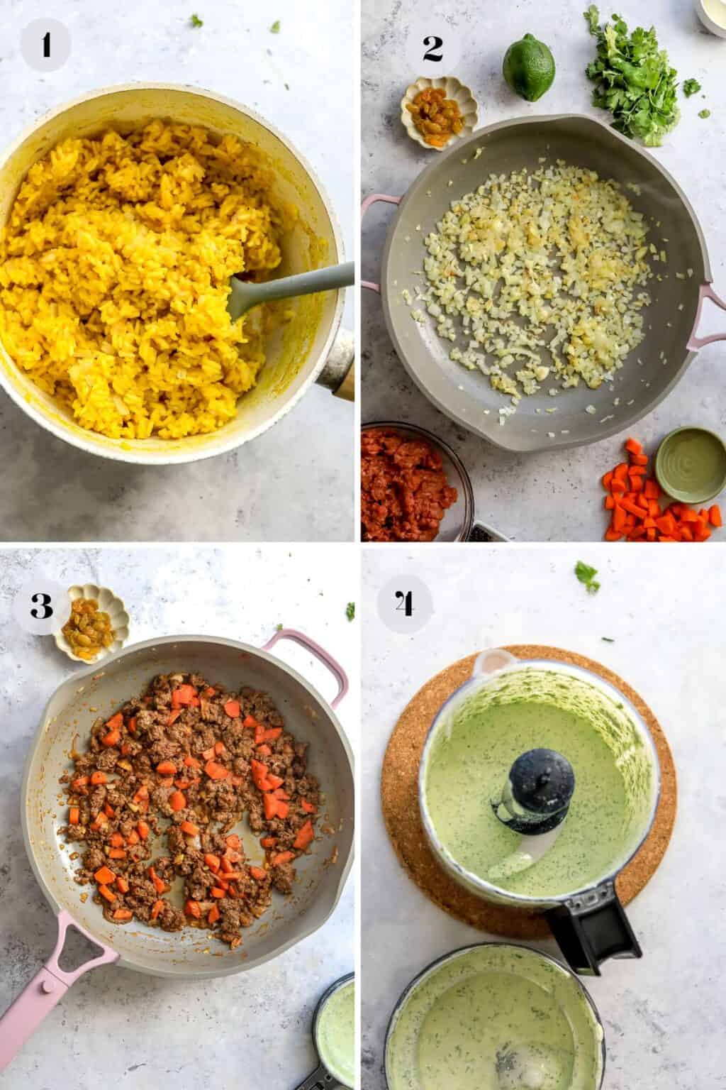 Golden Rice Bowls {With Ground Beef} - Sailor Bailey